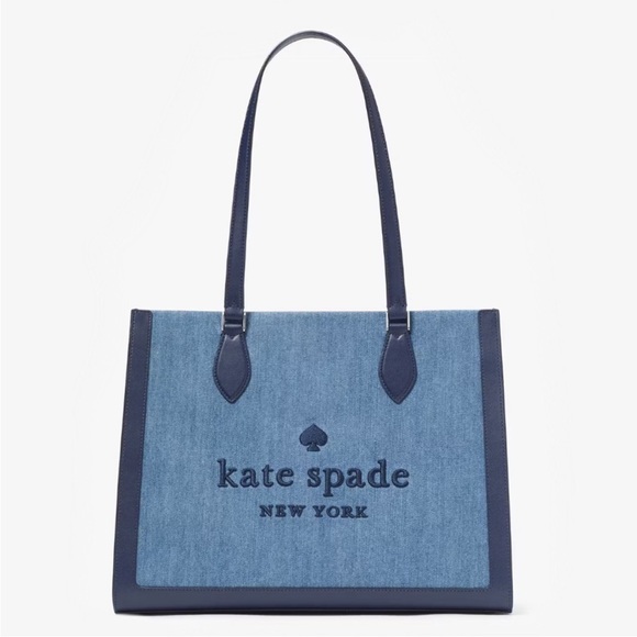 kate spade | Bags | Kate Spade Ellie Denim Large Tote Blue Nwt | Poshmark